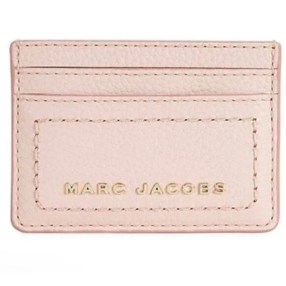 Marc Jacobs | Accessories | Marc Jacobs Leather Pink Gold Logo Card ...